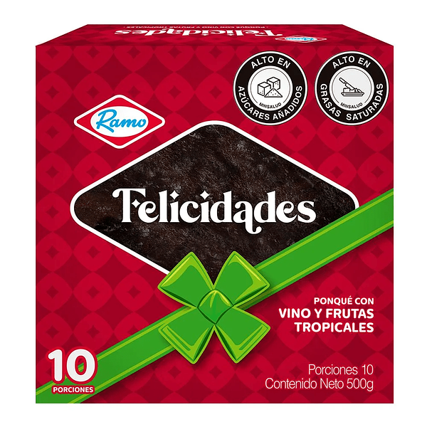 Ponque Ramo Con Vino Y Frutas Tropicales X 500g