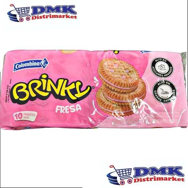 Galletas Brinky Fresa Paquete De 10 Unidades