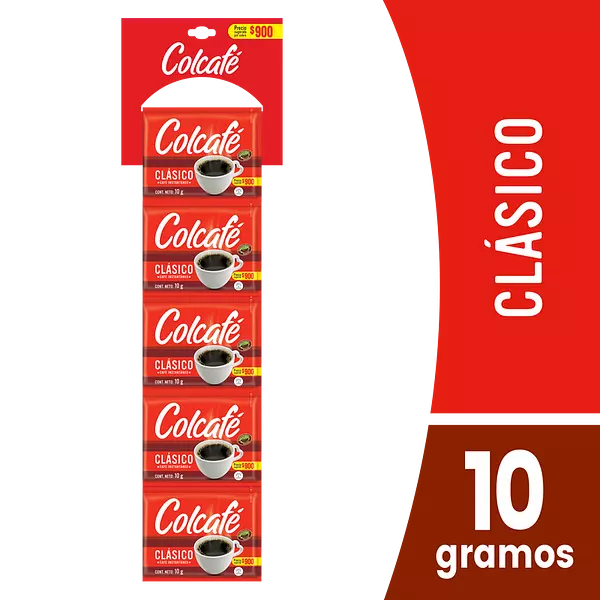 Cafe Colcafe Clasico Tira X10 Sobres De 10g