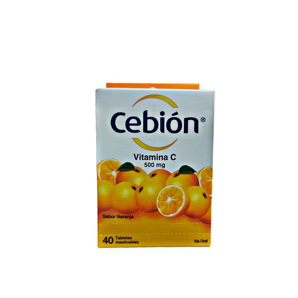 Cebion Tab Masticable Naranja De 40 Unidades